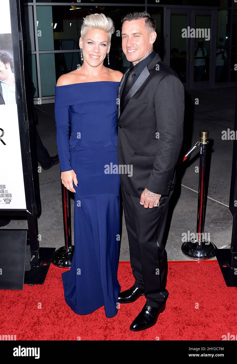 Alecia Moore, Carey Hart attending the premiere of 'Thanks For Sharing ...