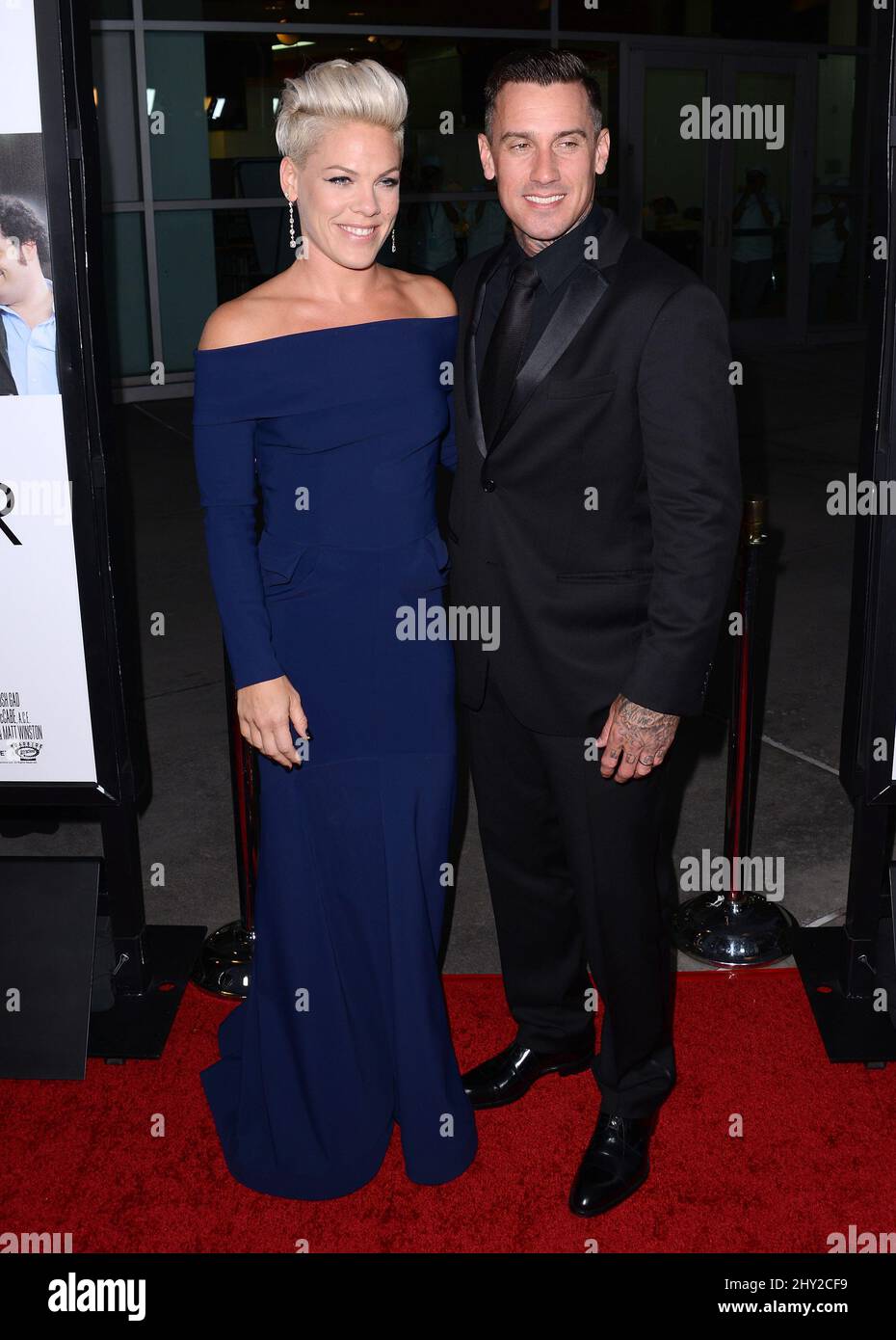Alecia Moore, Carey Hart attending the 'Thanks For Sharing' Premiere in ...