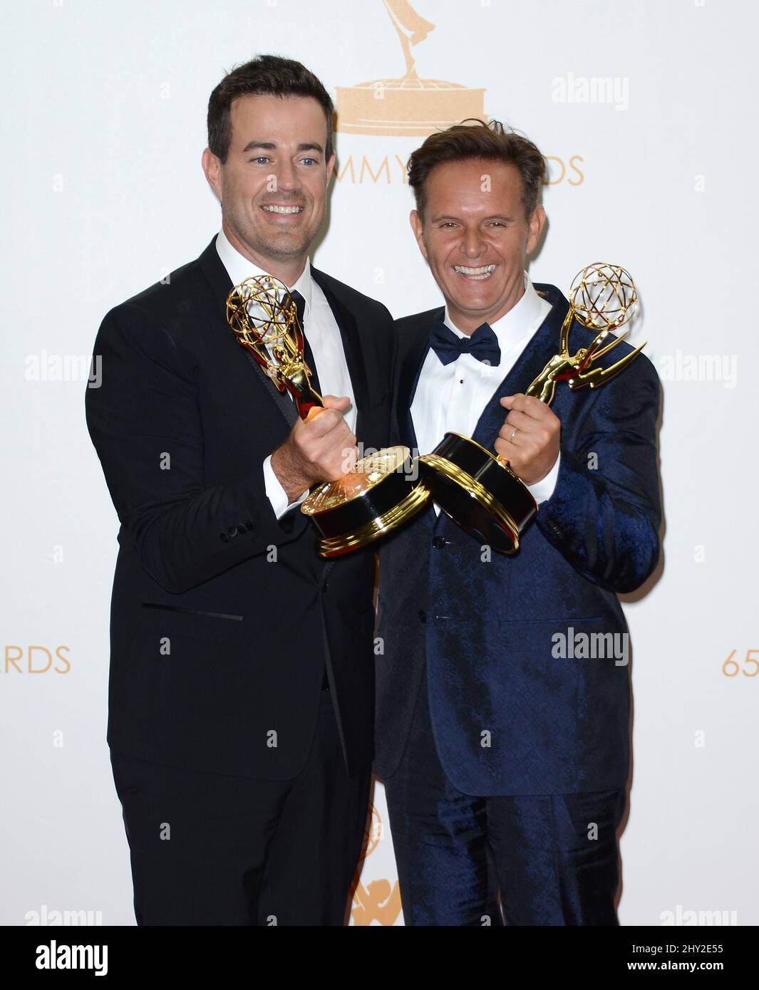 Carson Daly and Mark Burnett in the press room at the 65th Annual ...