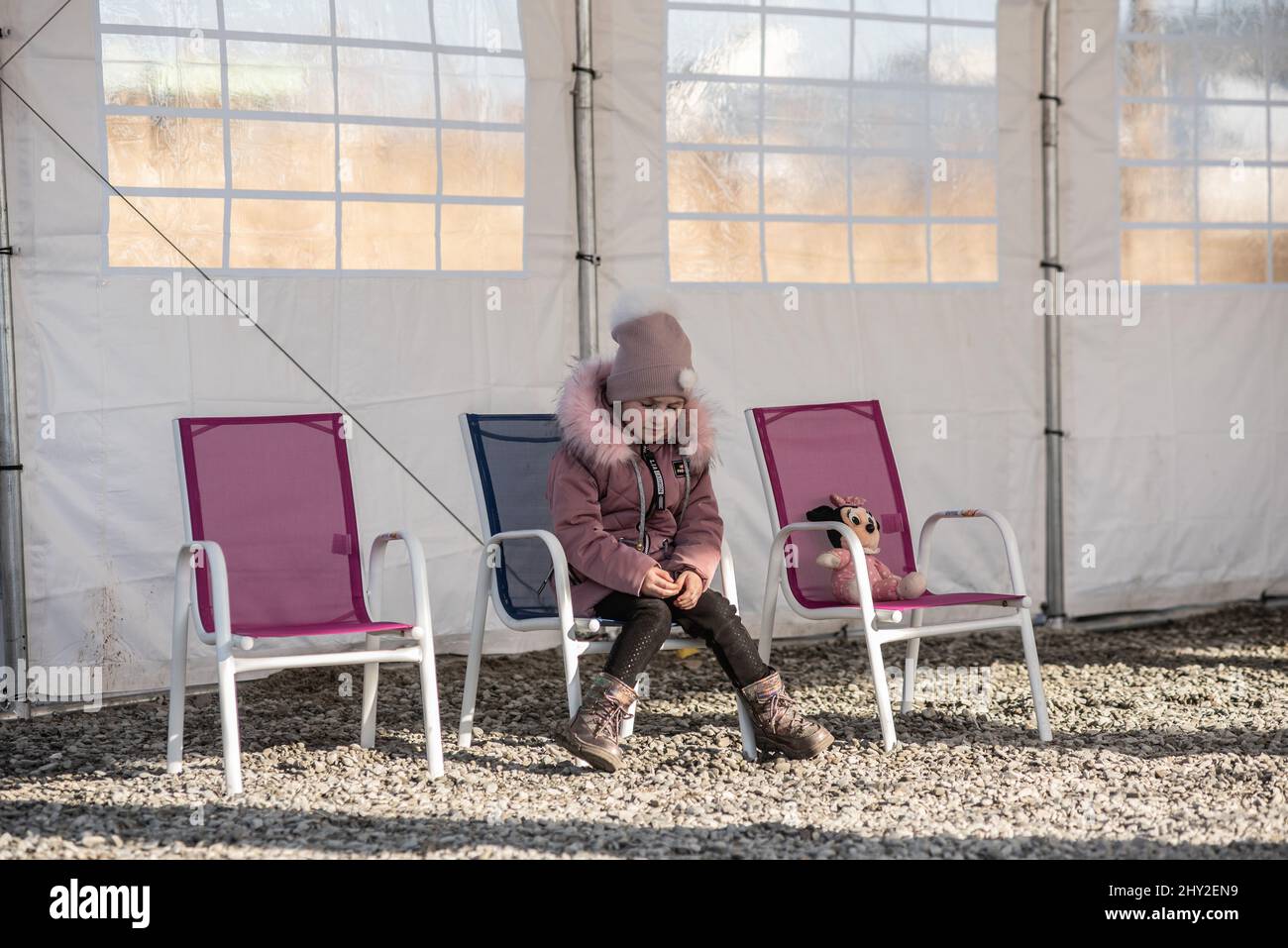 Ukrainian refugee center hi-res stock photography and images - Alamy