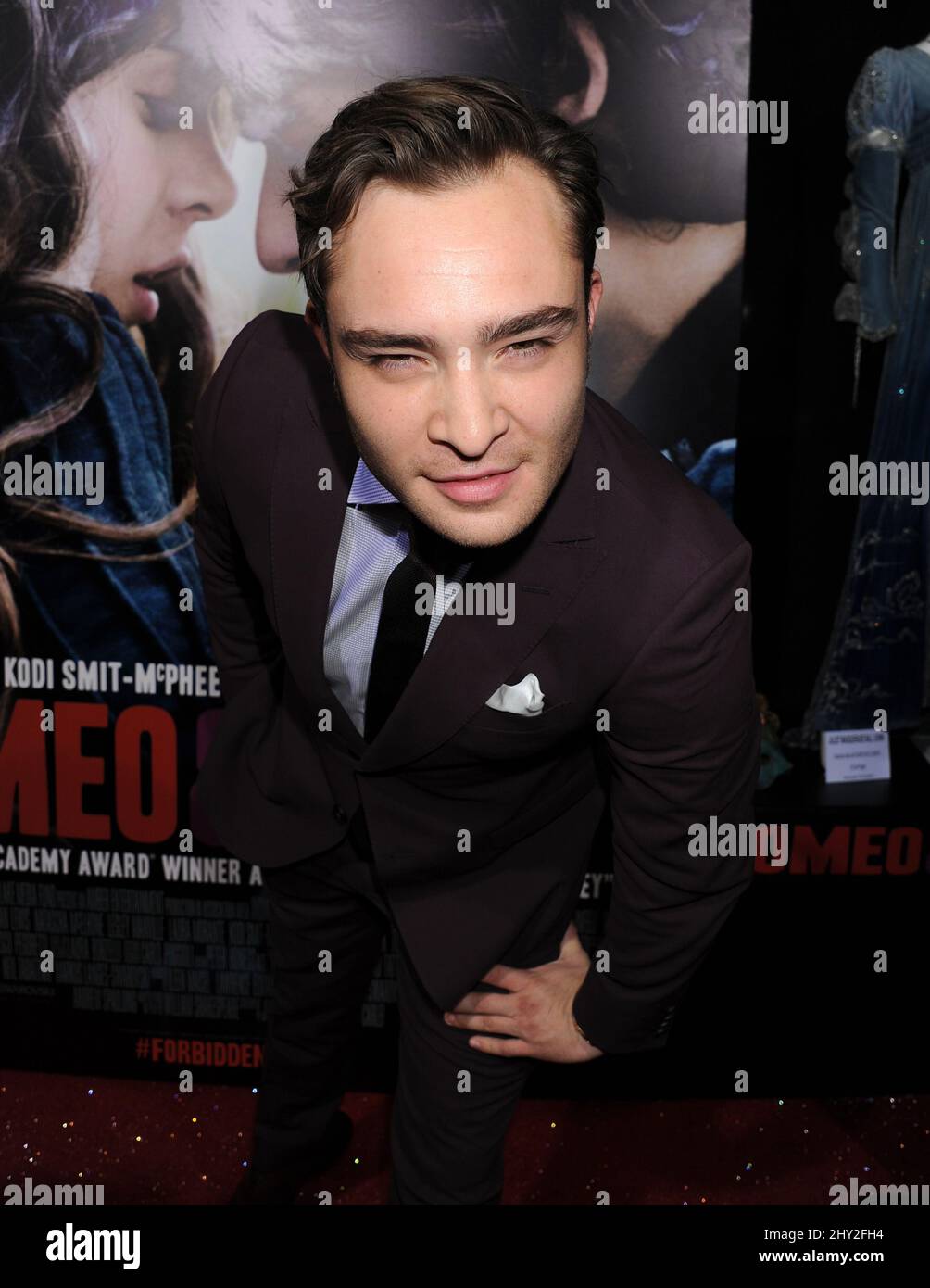 Ed Westwick attending the "Romeo & Juliet" World Premiere held at the ...