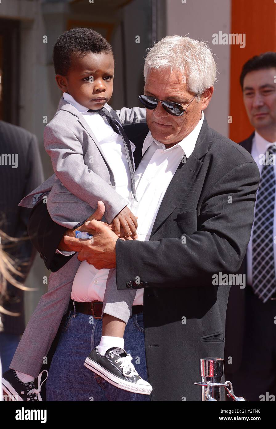Louis Bullock and Bodyguard during the Sandra Bullock Hand and ...