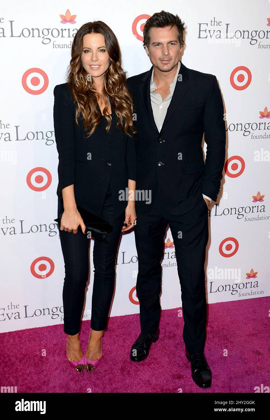 Kate Beckinsale and Len Wiseman attending the Eva Longoria Foundation ...