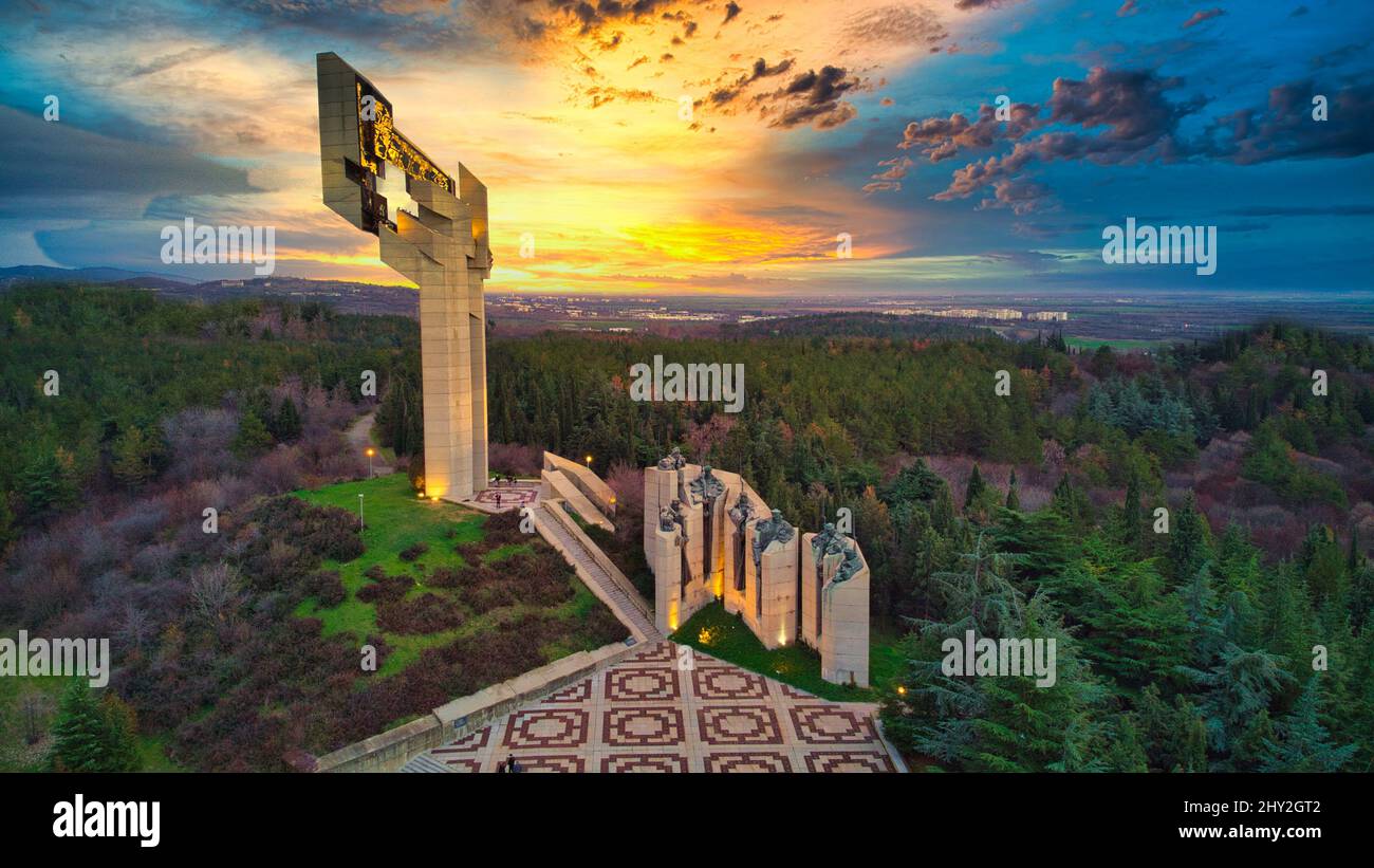 Samara flag monument in the Memorial complex of The Defenders of Stara ...
