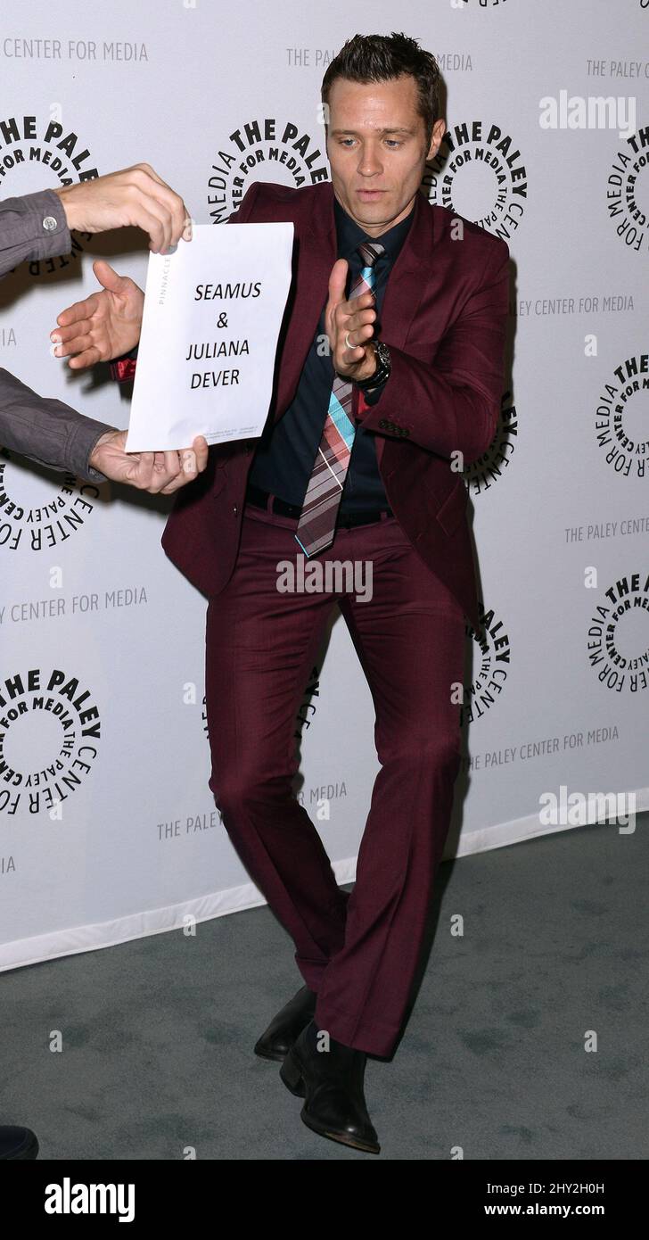 Seamus Dever attending an evening with Castle at the Paley Media Centre ...