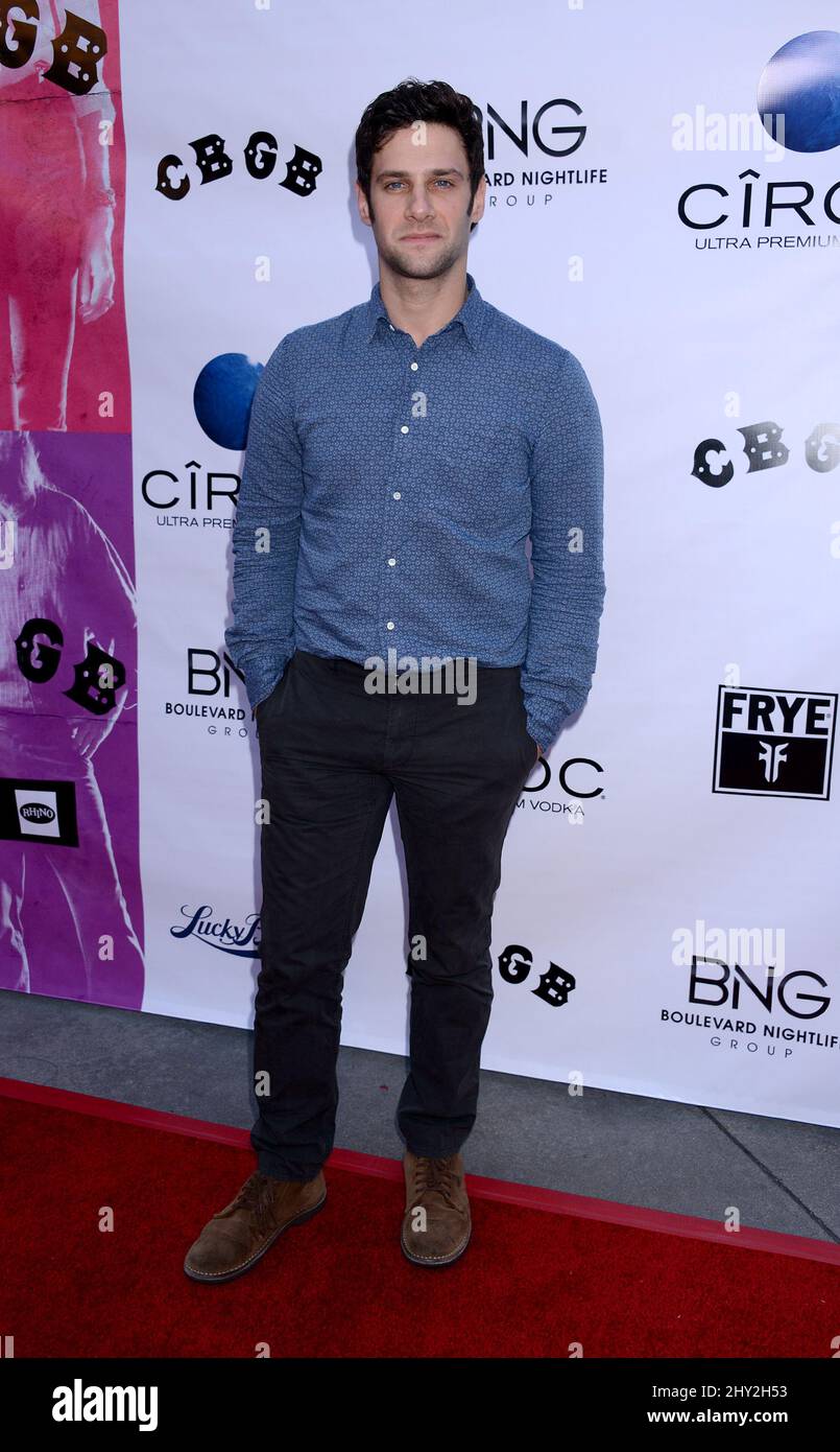 Justin Bartha attending the "CBGB" West Coast Premiere held at ArcLight ...