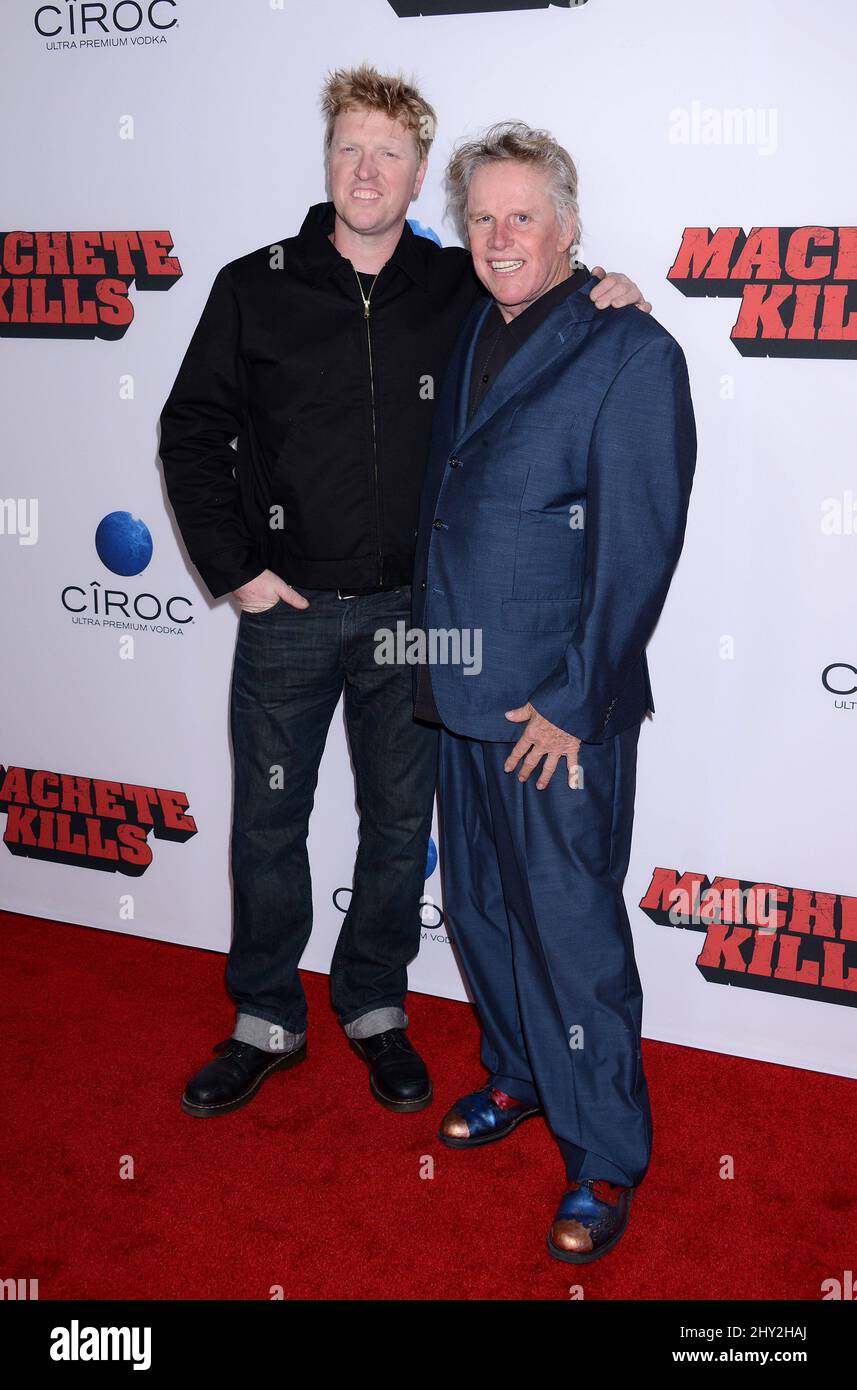 Jake Busey and Gary Busey attending the 'Machete Kills' Los Angeles ...