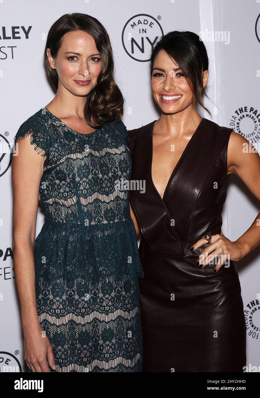 Amy Acker & Sarah Shahi attending a photocall for "Person Of Interest ...