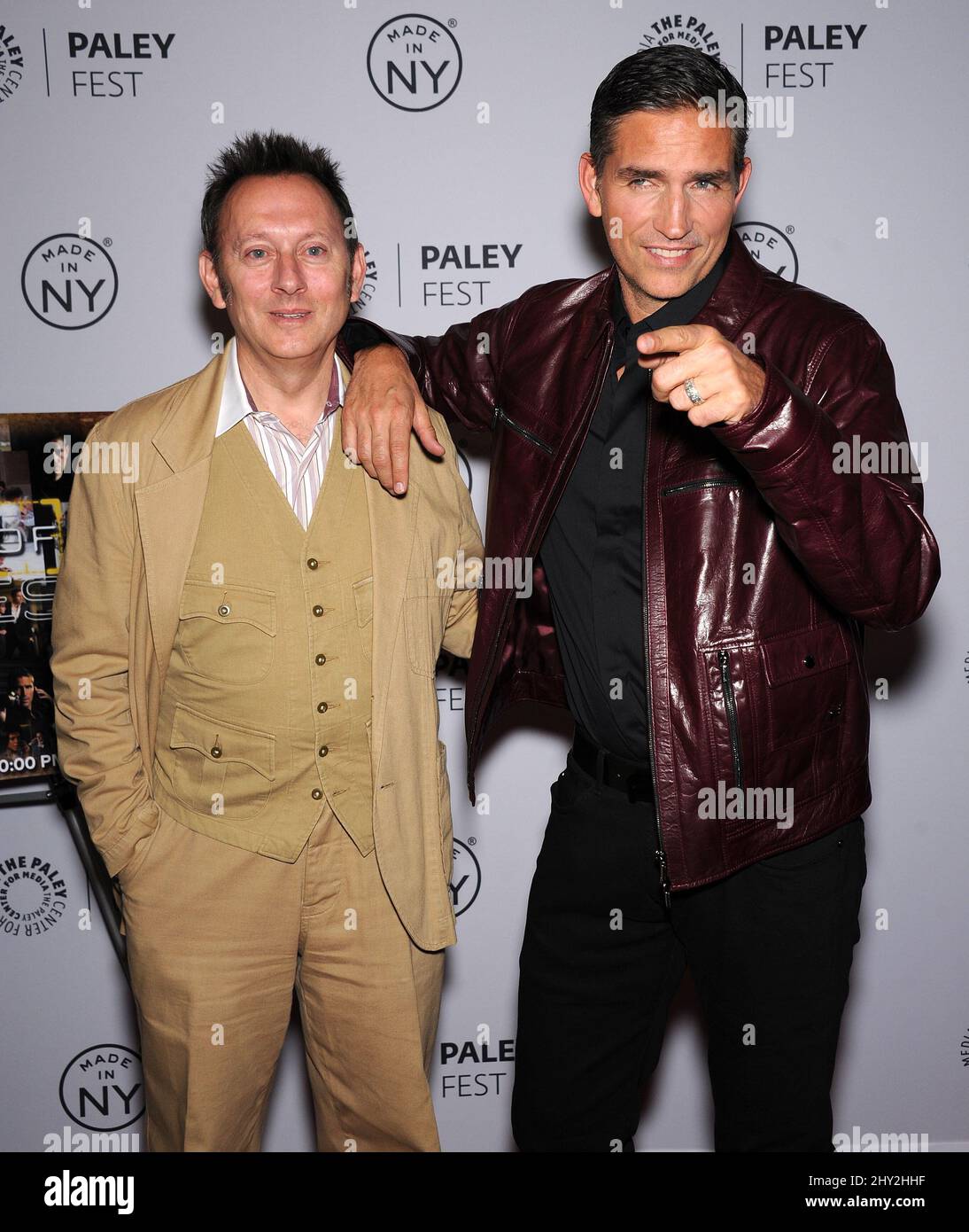 Michael Emerson & Jim Caviezel attending a photocall for "Person Of ...