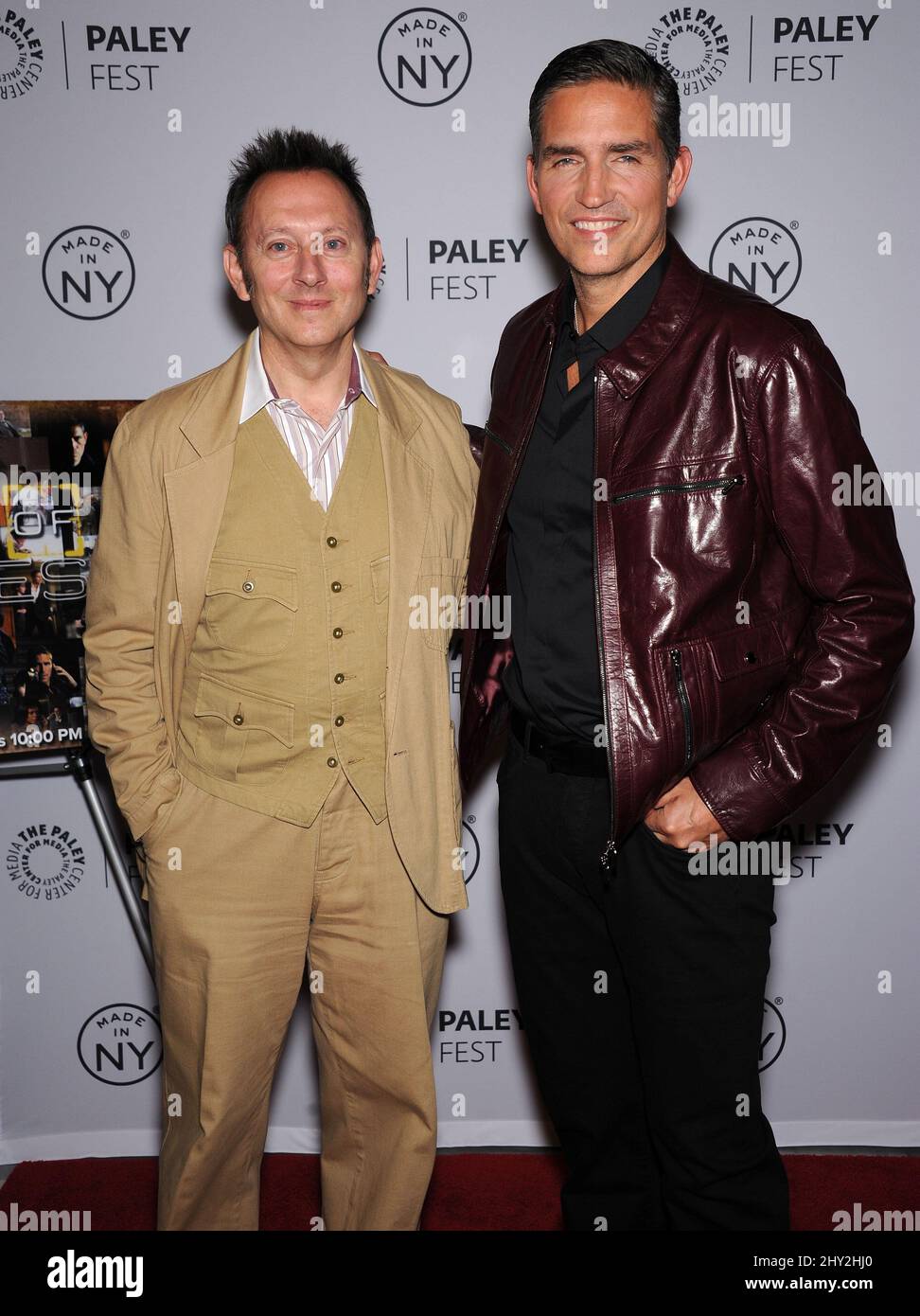 MIchael Emerson & JIm Caviezel attending a photocall for "Person Of ...
