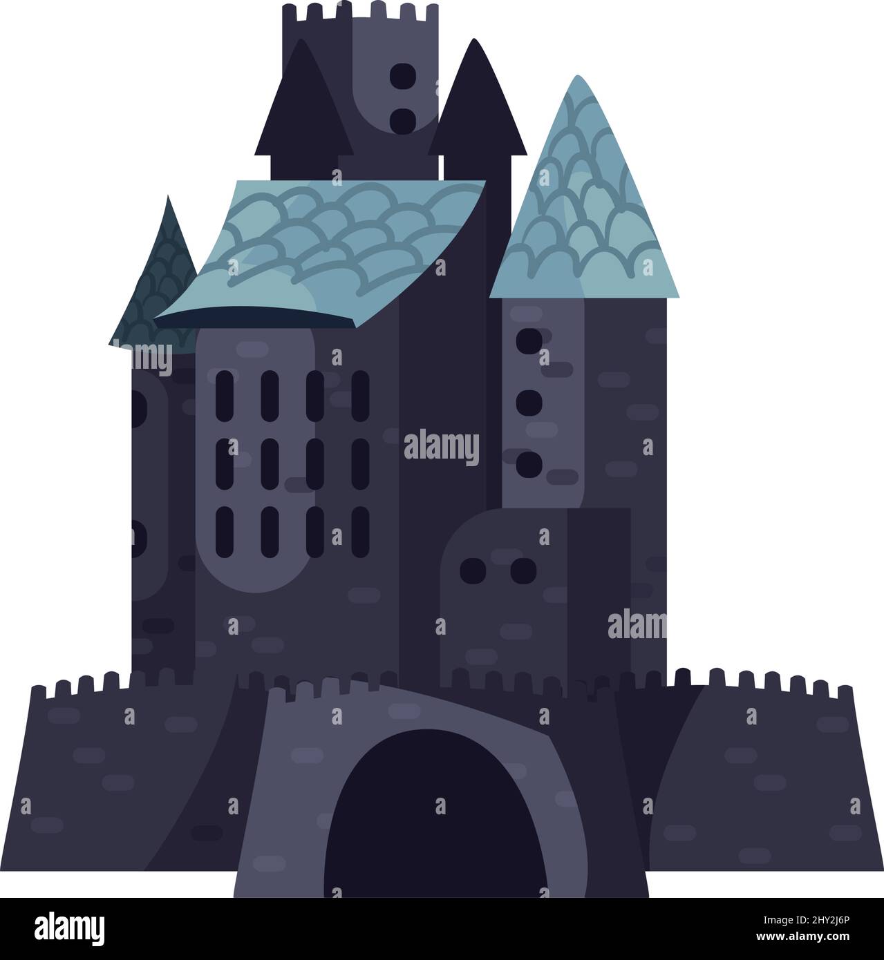 stone castle illustration Stock Vector Image & Art - Alamy