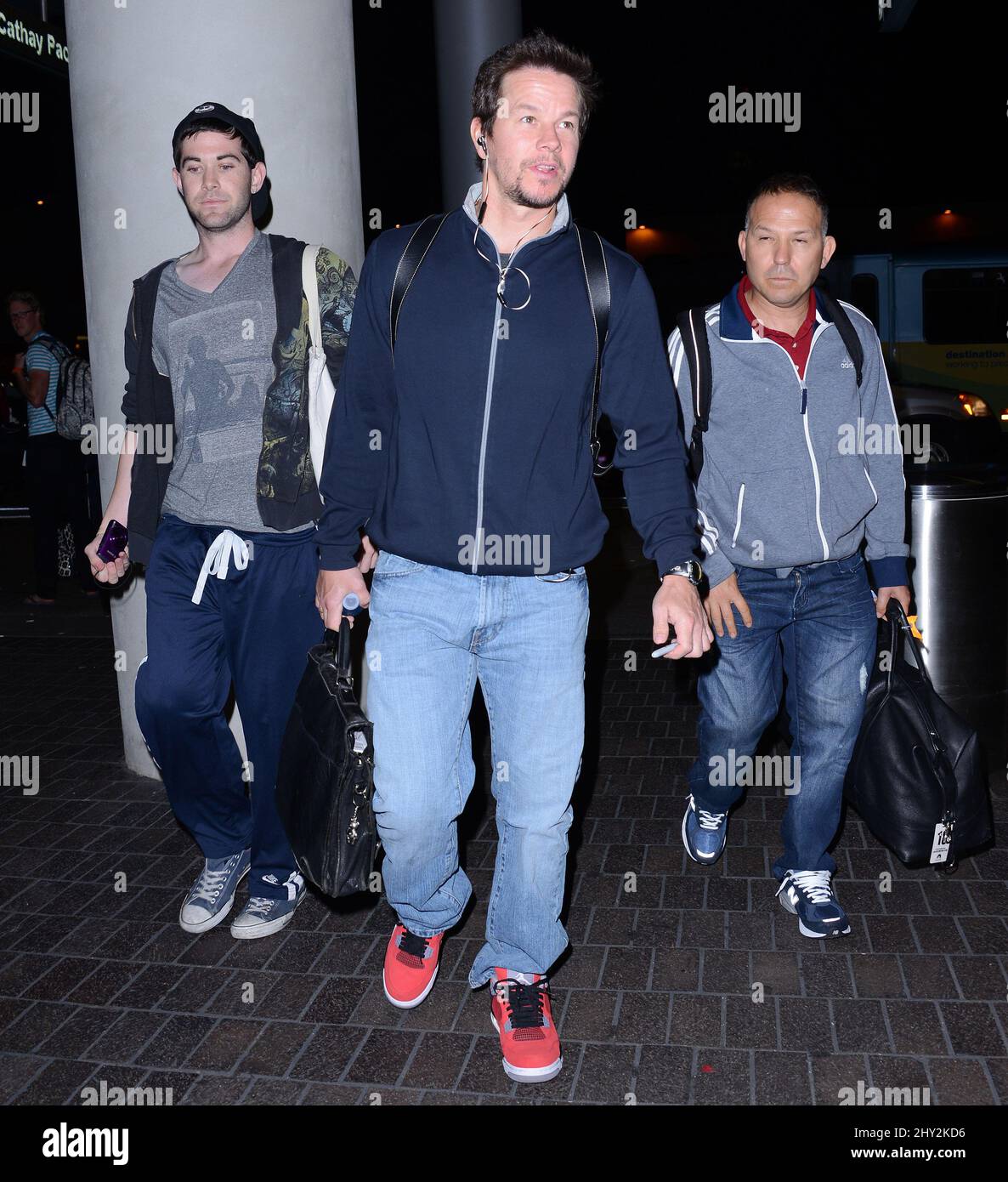 Mark Wahlberg is seen departing LAX International Airport in Los ...