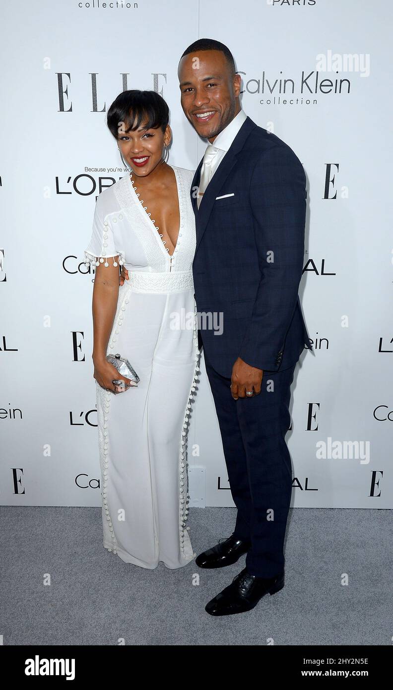 Meagan Good and DeVon Franklin attending the ELLE's 20th Annual Women ...