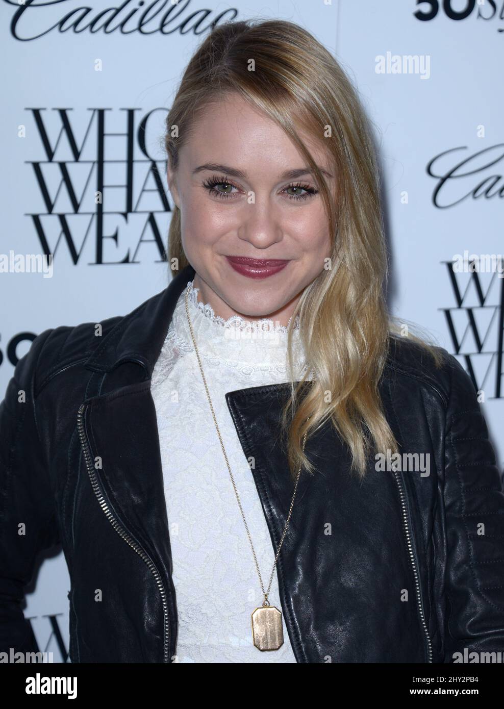 Becca Tobin attending the Who What Wear party The London Hotel Stock ...