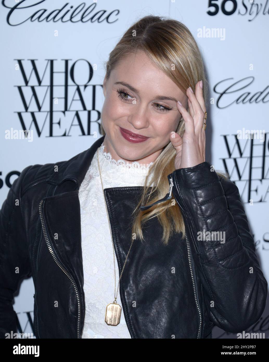 Becca Tobin attending the Who What Wear party The London Hotel Stock ...