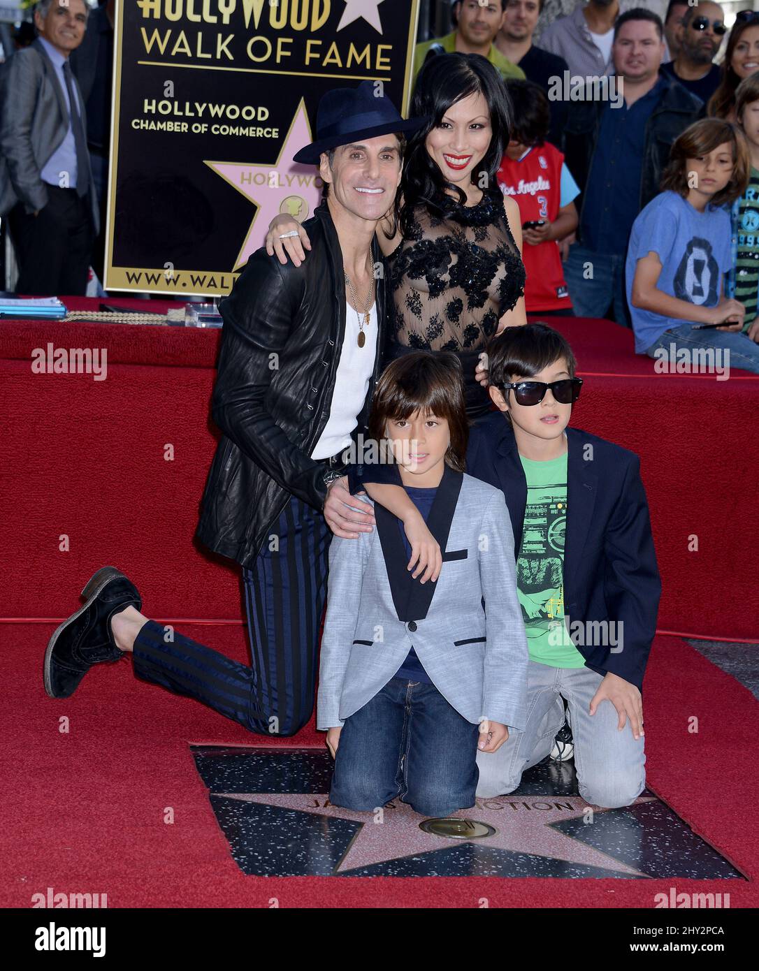 Perry Farrell, Etty Farrell, Hezron Farrell and Izzadore Farrell during ...