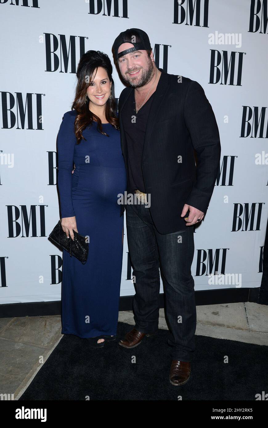 Lee Brice and Sara Brice attending the 61st annual BMI Country Awards ...