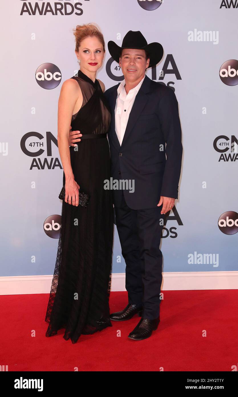 Clay Walker and Jessica Walker attends the 47th Annual CMA Awards held ...