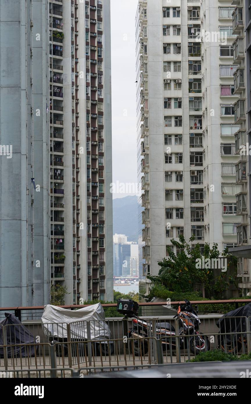 Residential buildings in Taikoo Shing, Hong Kong Stock Photo - Alamy