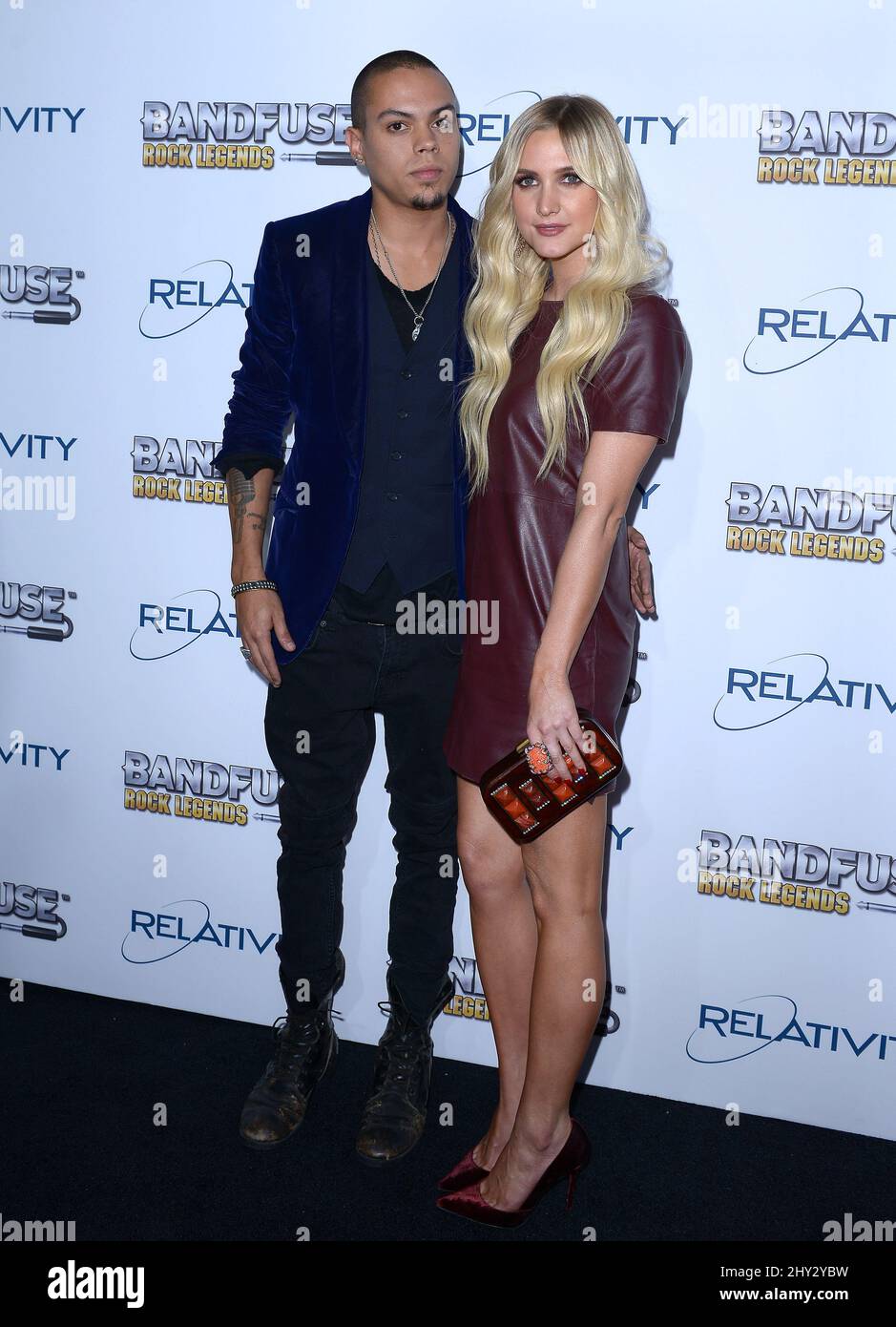 Ashlee Simpson, Evan Ross attending the BandFuse: Rock Legends the ...