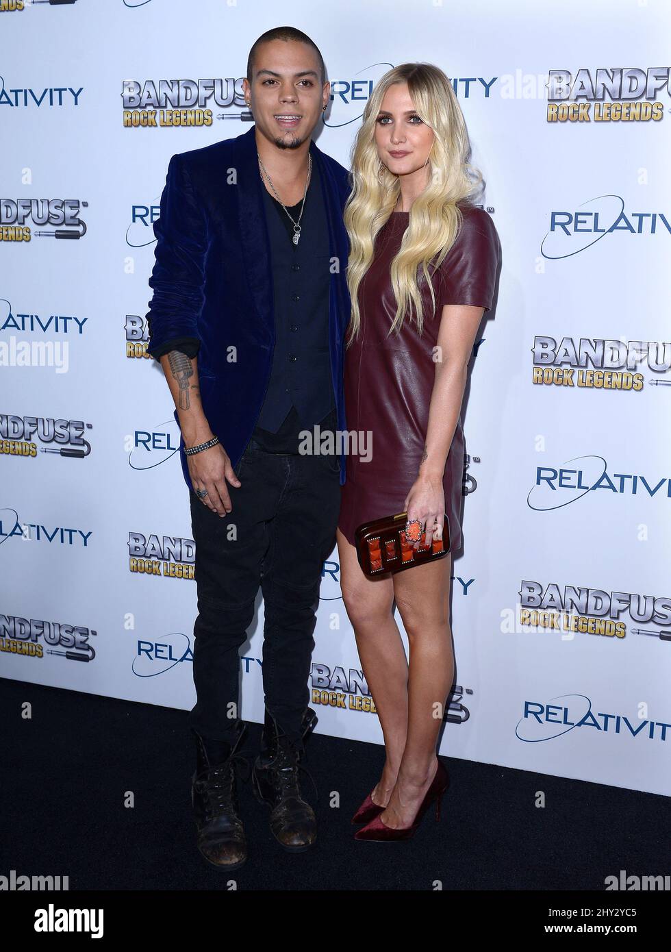 Ashlee Simpson, Evan Ross attending the BandFuse: Rock Legends the ...