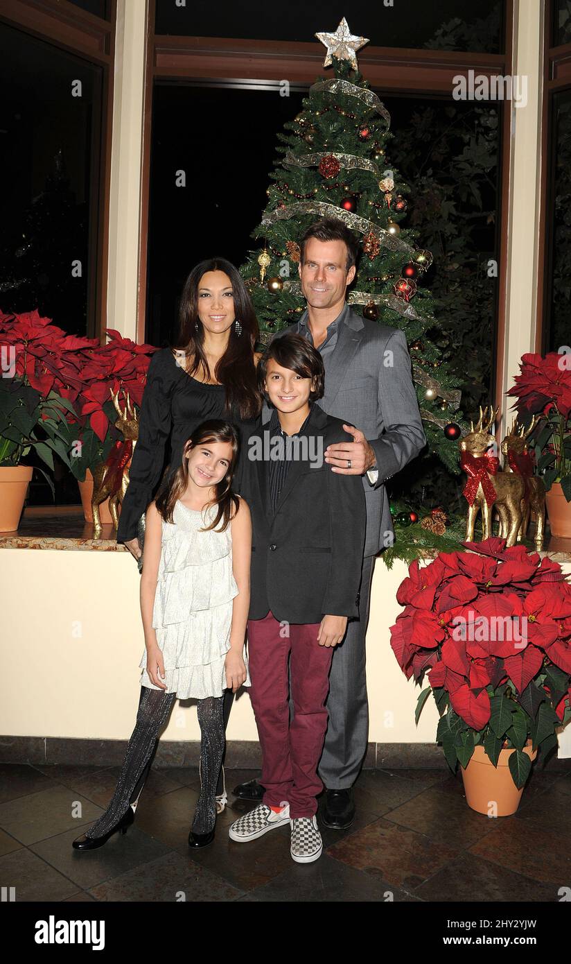 Cameron Mathison and family arriving for the Hallmark Channel ...