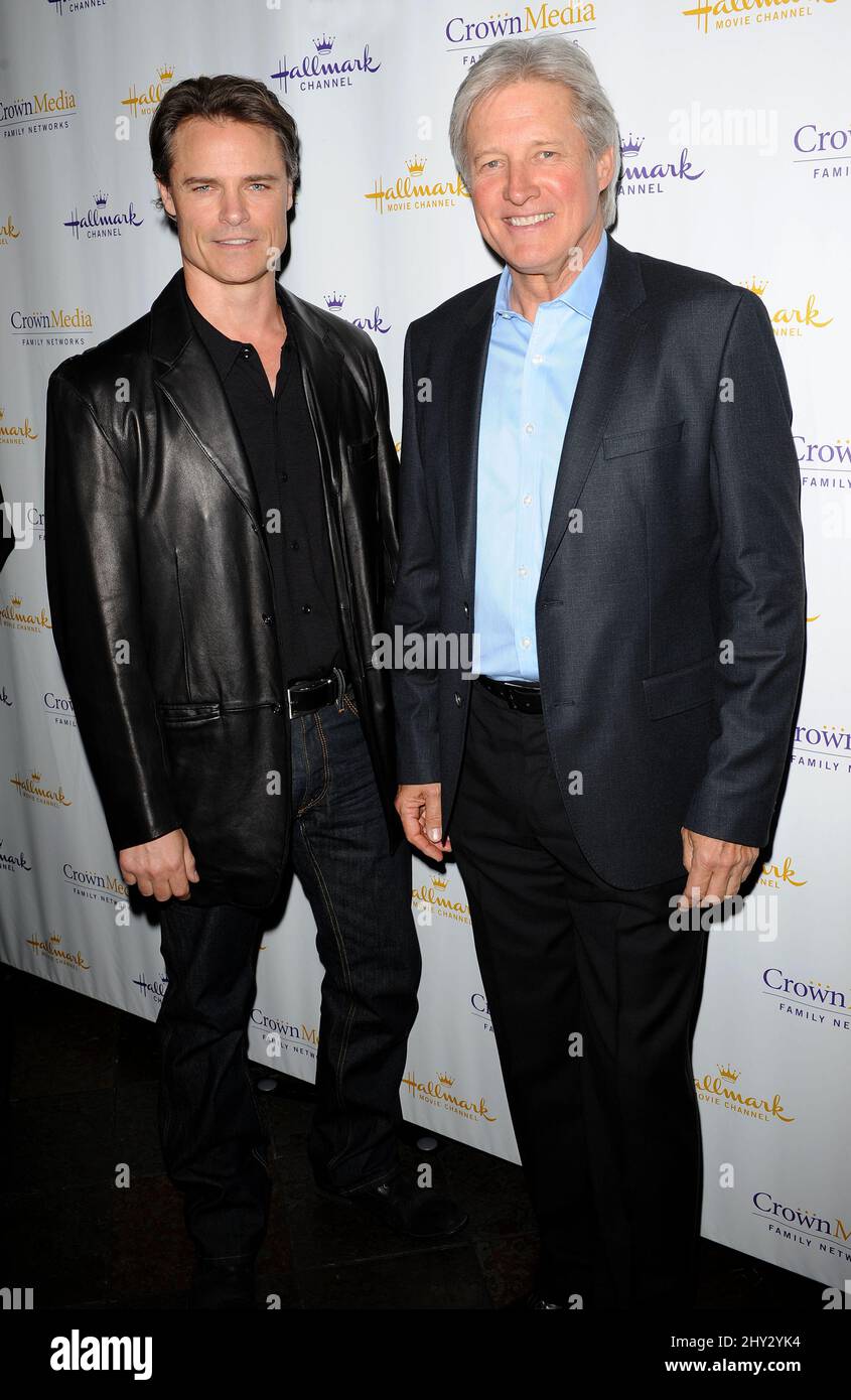 Dylan Neal and Bruce Boxleitner arriving for the Hallmark Channel ...