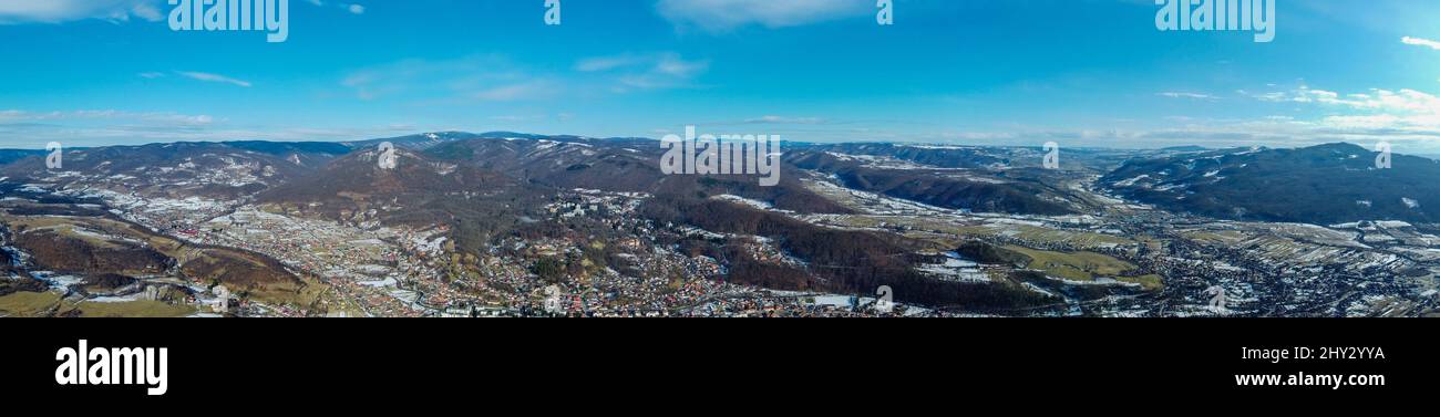 Aerial view of the historic city of Sovata, Romania Stock Photo - Alamy