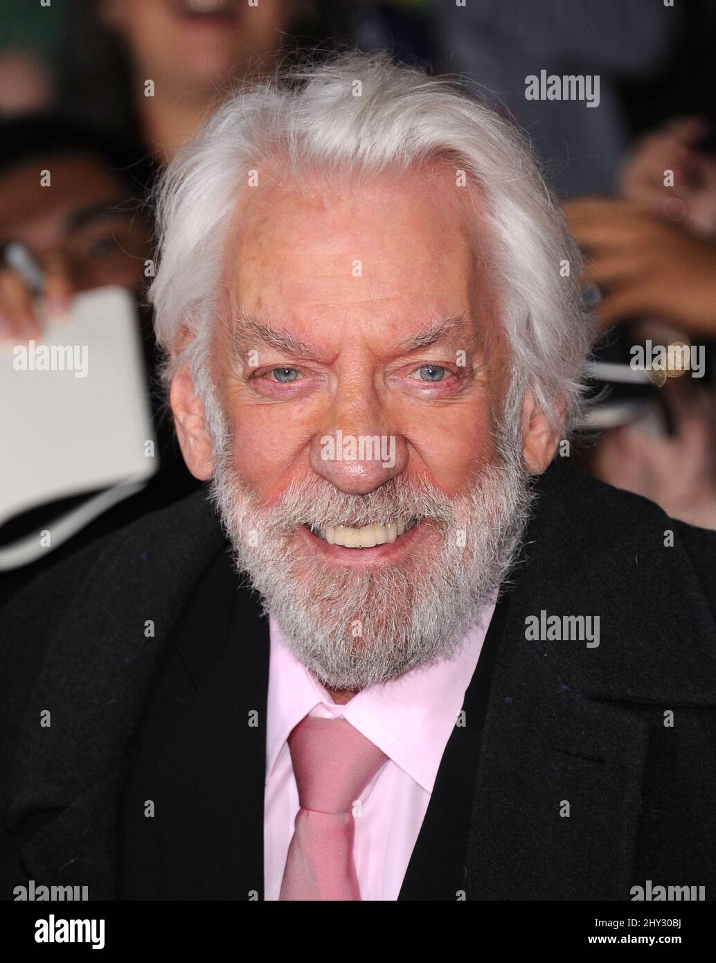 Donald Sutherland attending the Hunger Games: Catching Fire premiere in ...