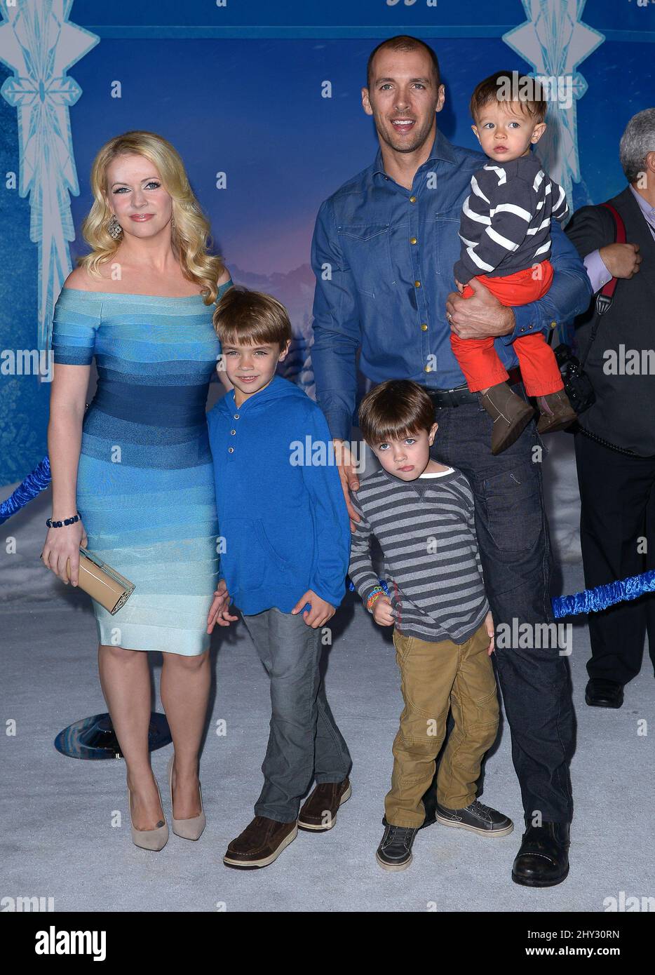 Melissa Joan Hart, Mark Wilkerson attending the Frozen Premiere in Los ...
