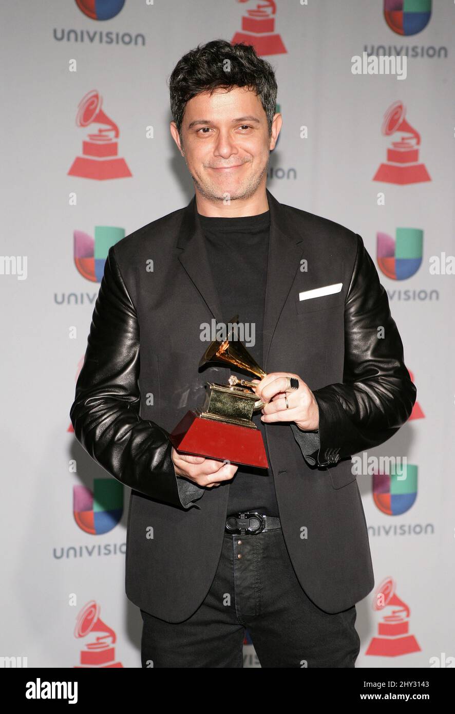 Alejandro Sanz with his Best Contemporary Pop Vocal Album award during ...