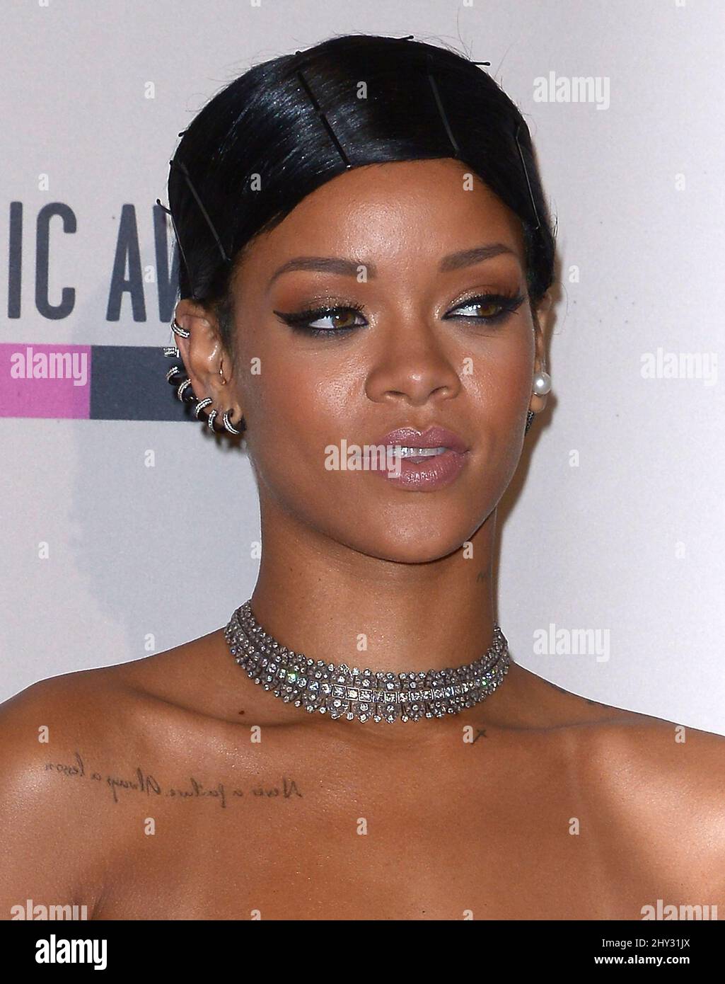 Rihanna in the press room after the American Music Awards at the Nokia ...