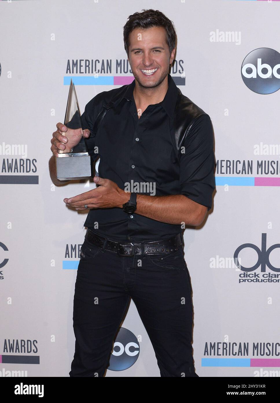 Luke Bryan in the press room after the American Music Awards at the ...