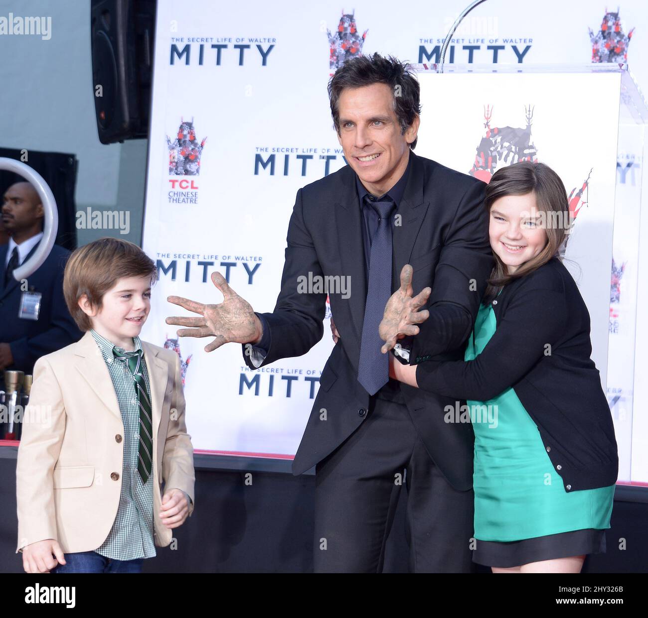 Ben Stiller, Quinlin Stiller, Ella Stiller at the Ben Stiller Hand and ...