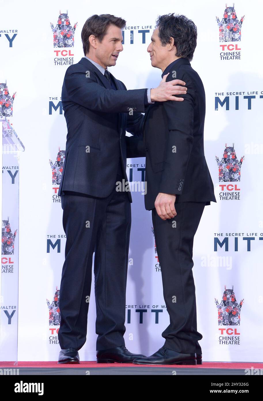 Ben Stiller, Tom Cruise at the Ben Stiller Hand and Footprint Ceremony ...
