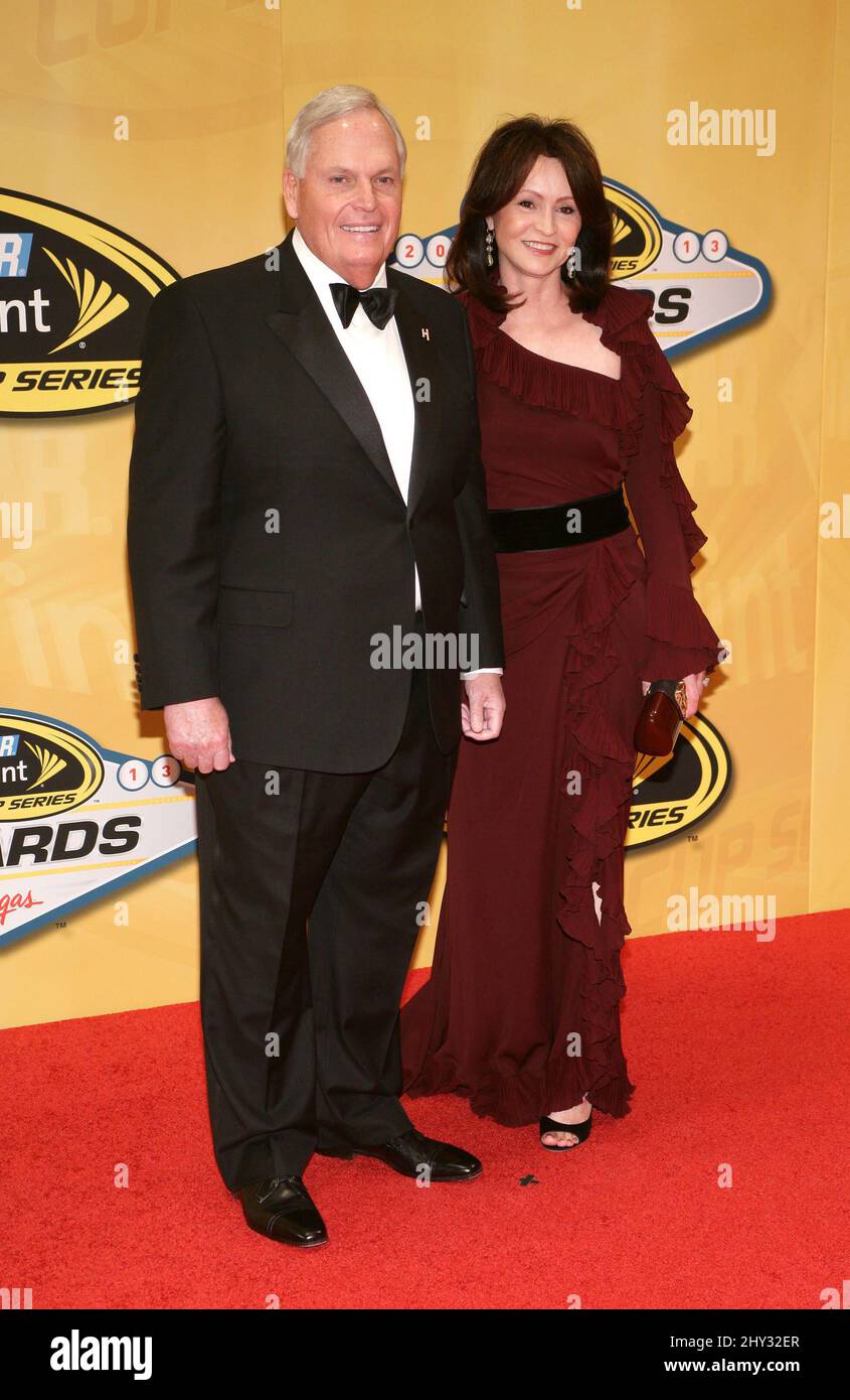 Rick Hendrick, Linda Hendrick attending the 2013 Nascar Sprint Cup ...
