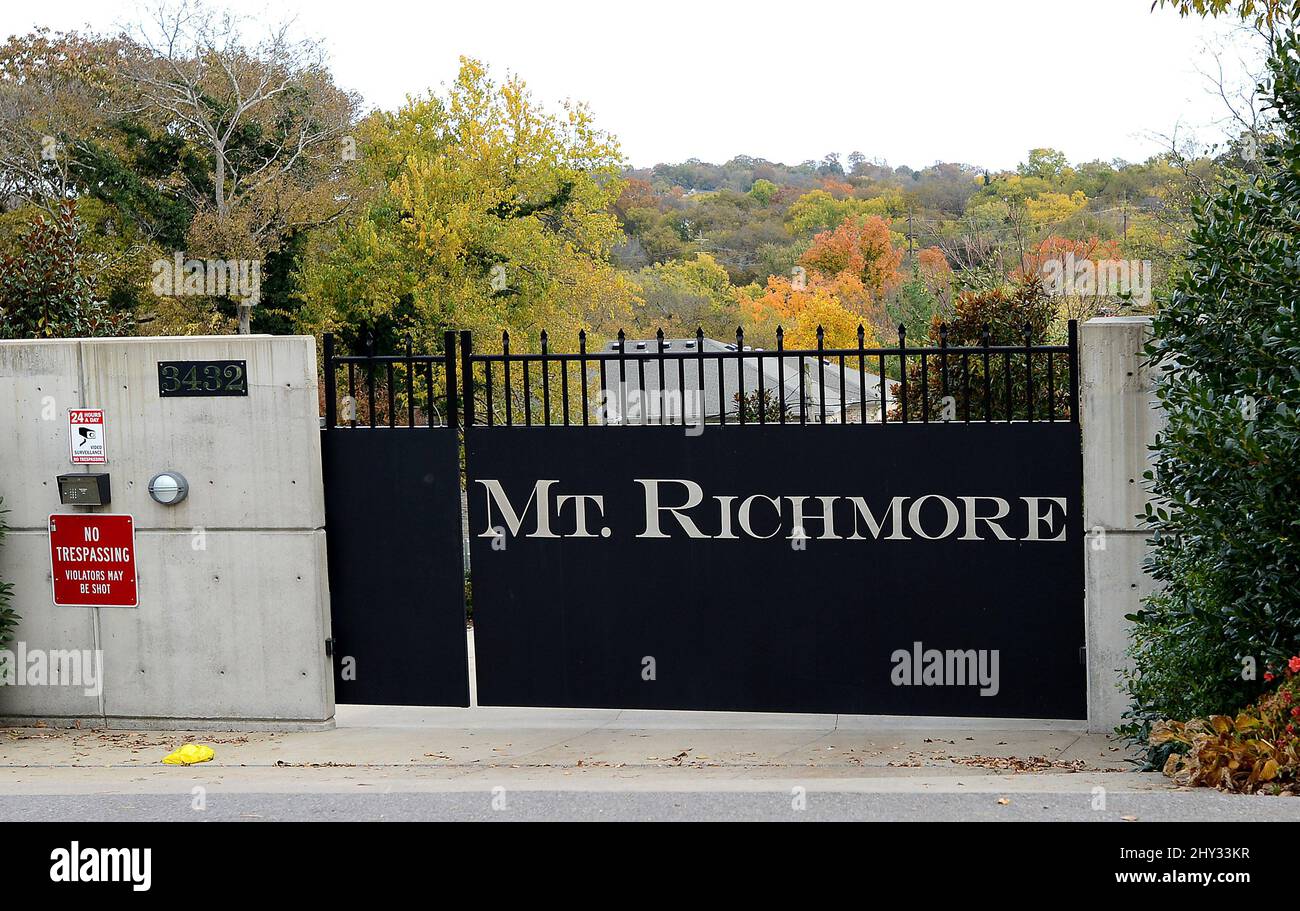 An overhead view of John Rich's Nashville Home in Tennessee Stock Photo ...