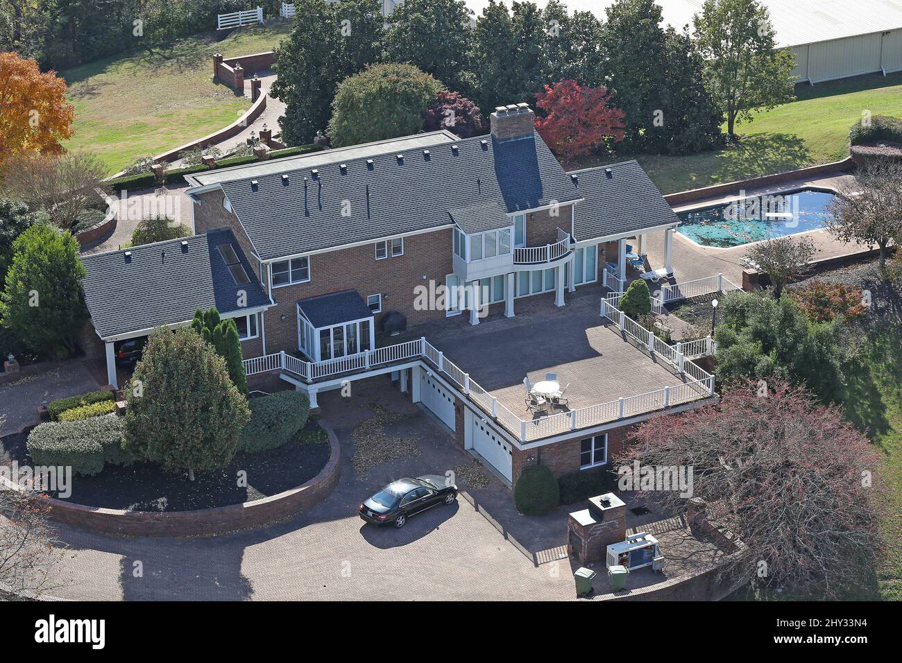 An overhead view of Garth Brook's Nashville Home in Tennessee Stock ...