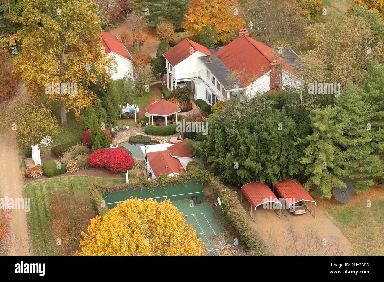 An overhead view of Dolly Parton's Nashville Home in Tennessee Stock ...