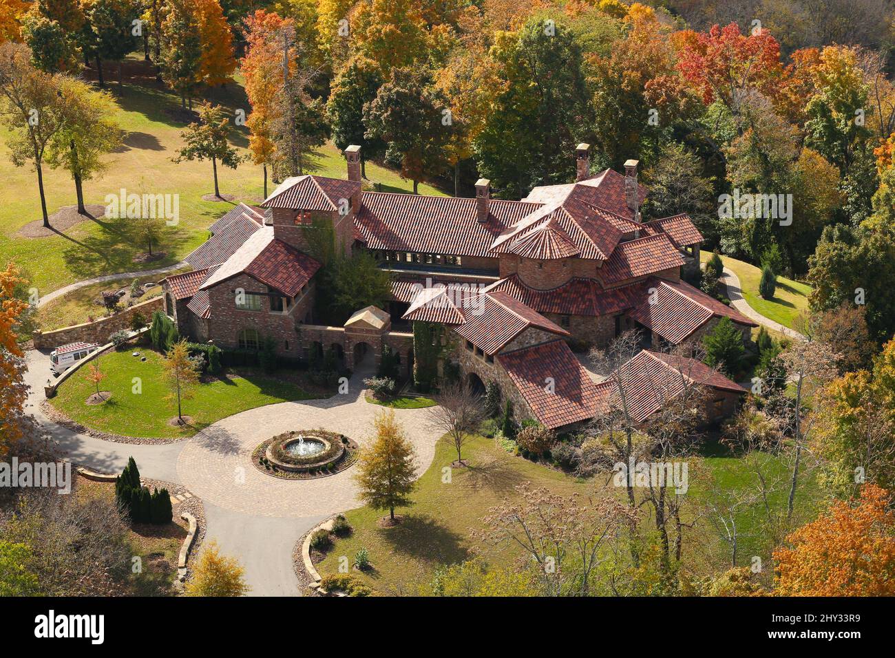 An overhead view of Kenny Chesney's Nashville Home in Tennessee Stock ...