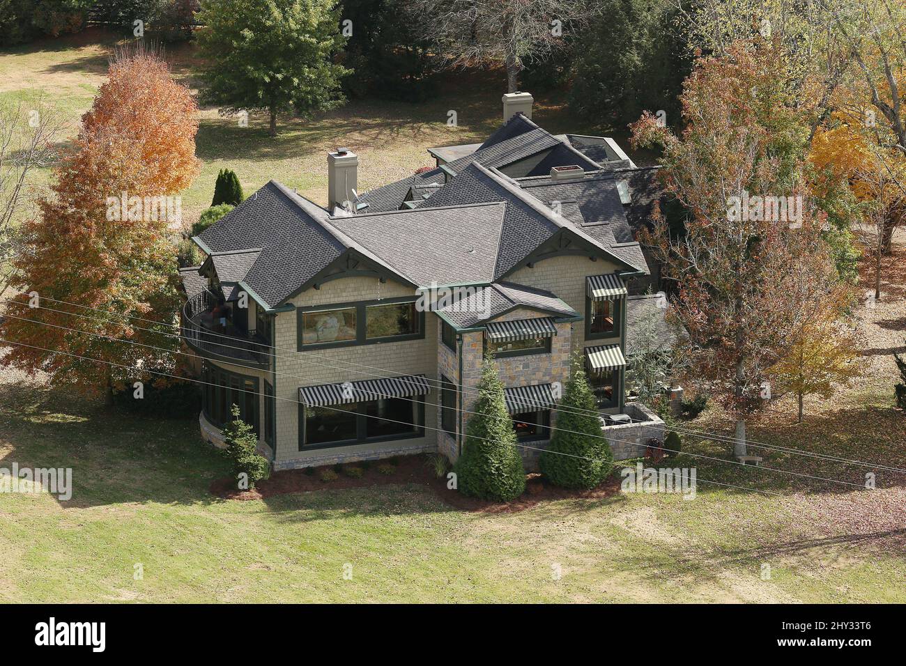 An overhead view of Naomi Judd's Nashville Home in Tennessee Stock ...