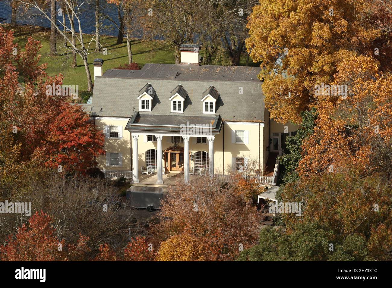 An overhead view of Reba McEntire's Nashville Home in Tennessee Stock ...