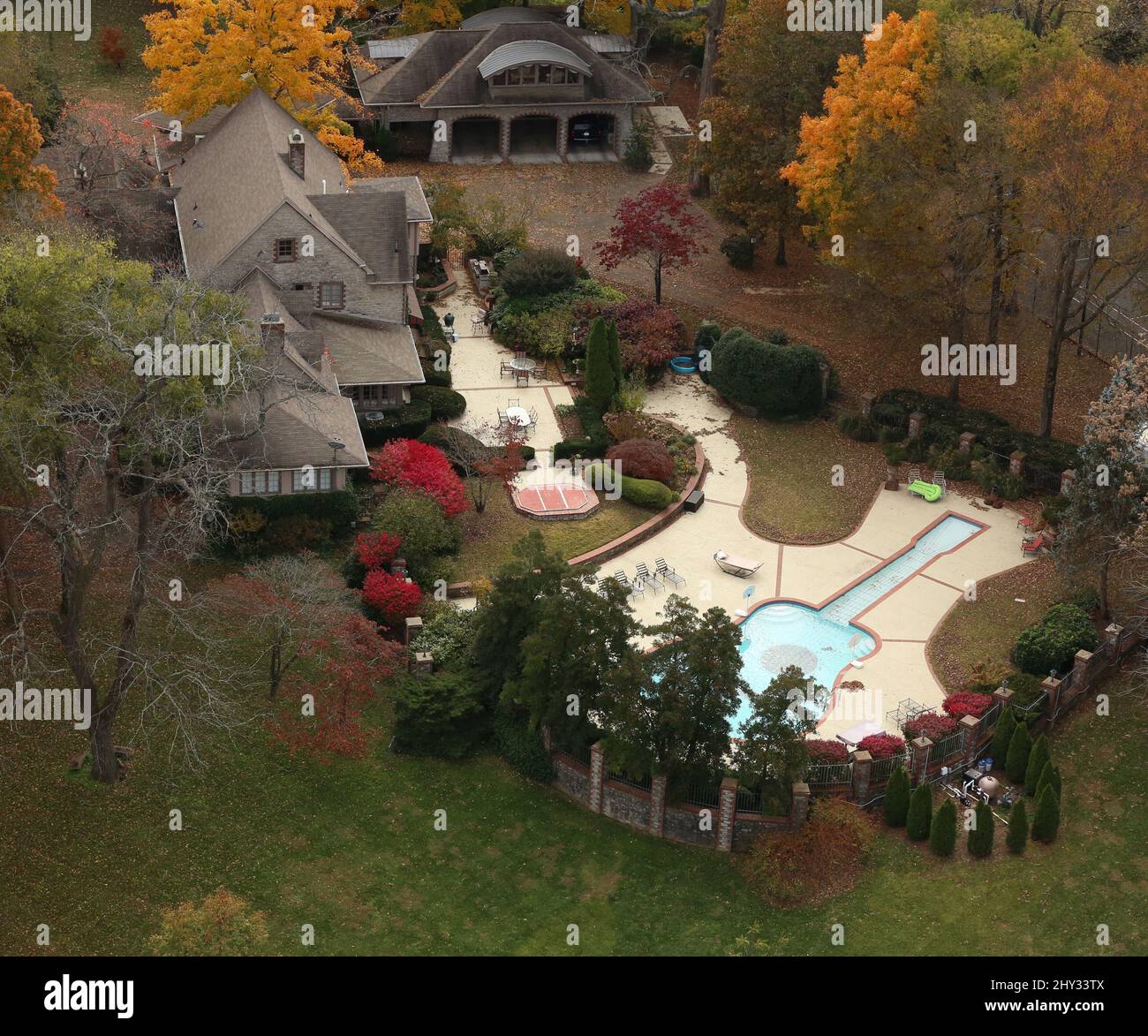 An overhead view of Webb Pierce's Nashville Home in Tennessee Stock ...