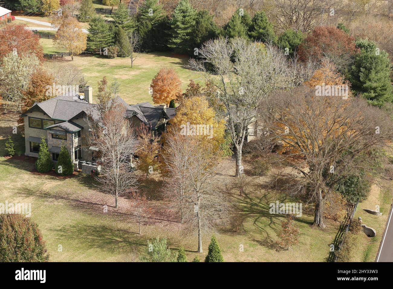 An overhead view of Naomi Judd's Nashville Home in Tennessee Stock ...