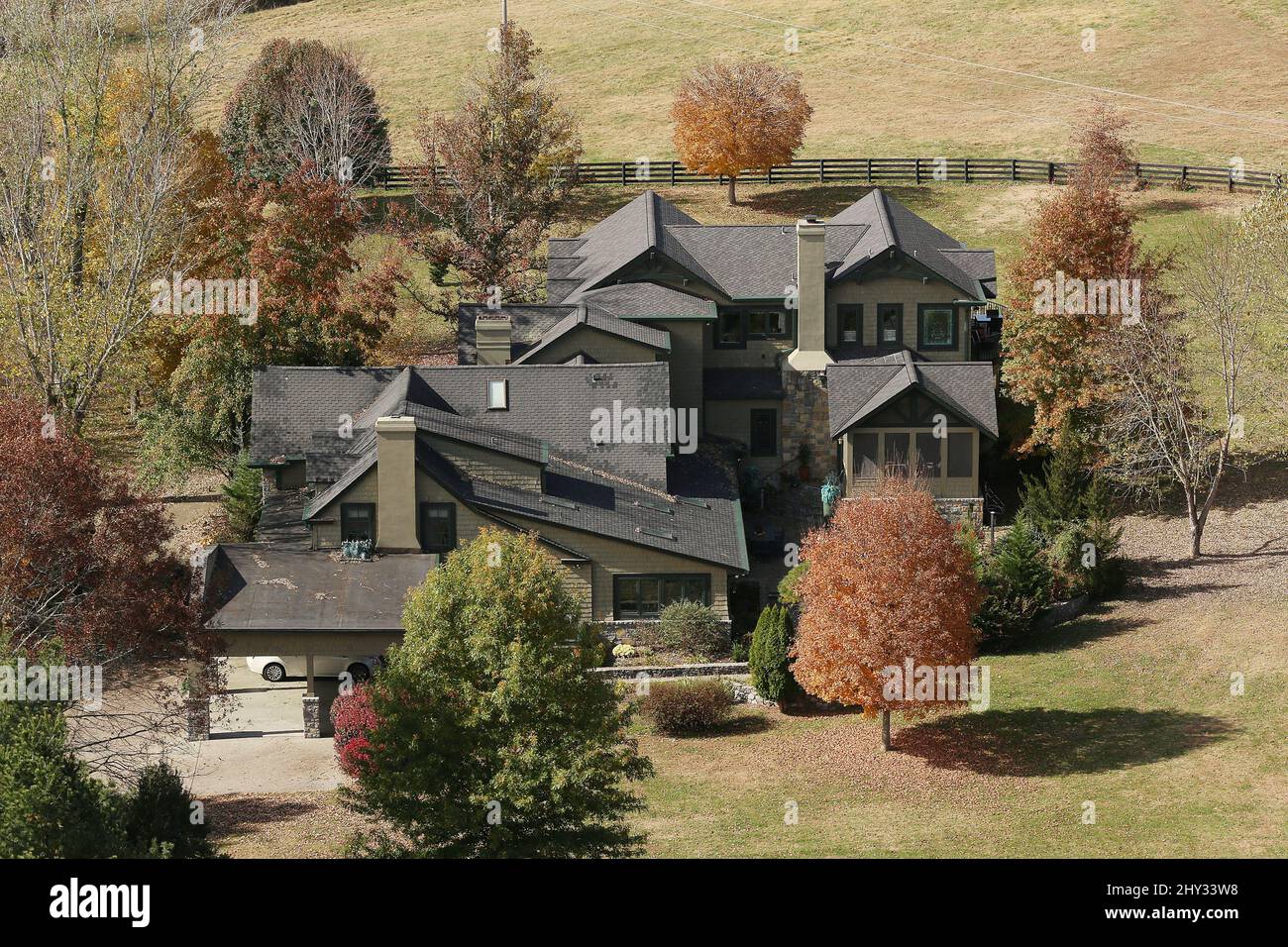 An overhead view of Naomi Judd's Nashville Home in Tennessee Stock ...