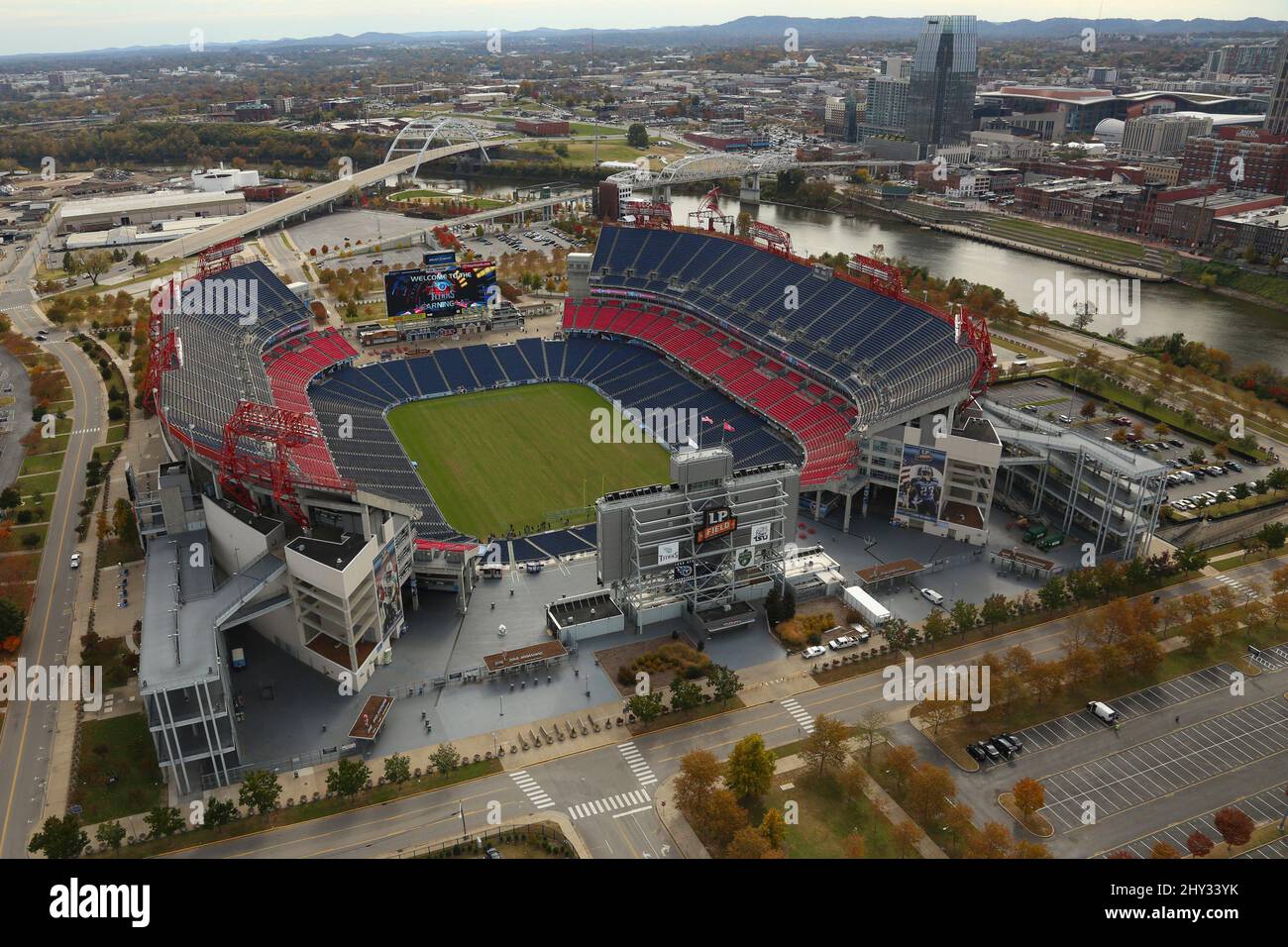Lp field is a football stadium owned by hi-res stock photography and ...