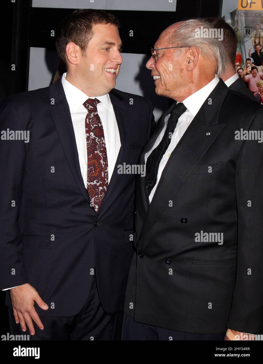 Jonah Hill and Irwin Winkler attending the premiere of "The Wolf of ...