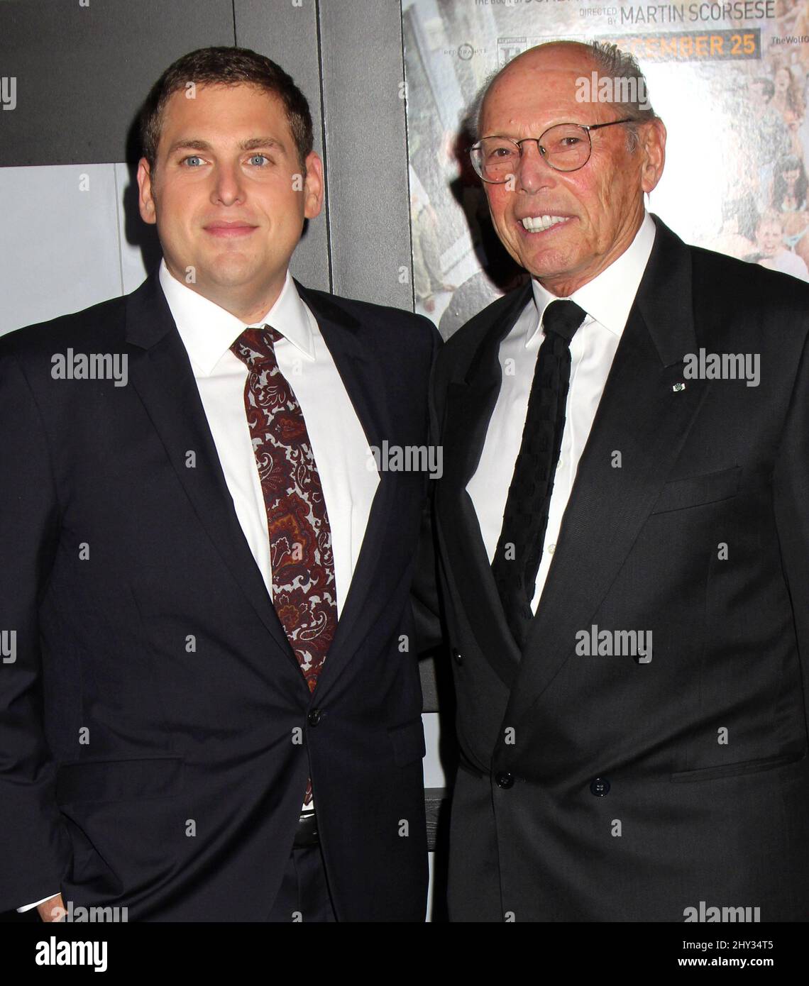 Jonah Hill and Irwin Winkler attending the premiere of "The Wolf of ...