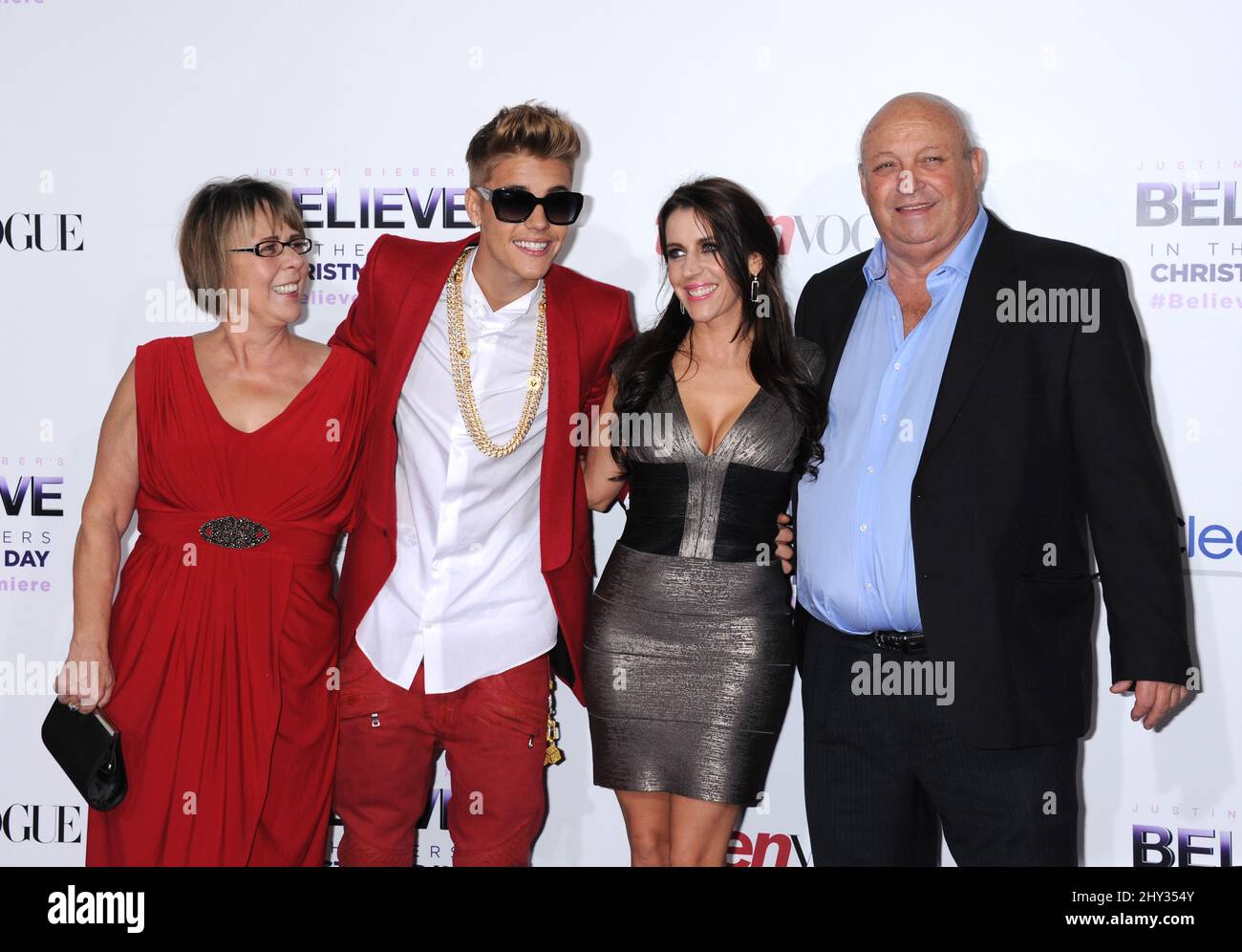 Justin Bieber, Pattie Mallette, Diane Dale and Bruce Dale at Justin ...