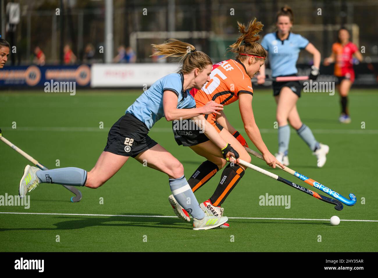 EINDHOVEN, 13-03-2022, HC Oranje-Rood, Hockey Hoofdklasse Dames ...